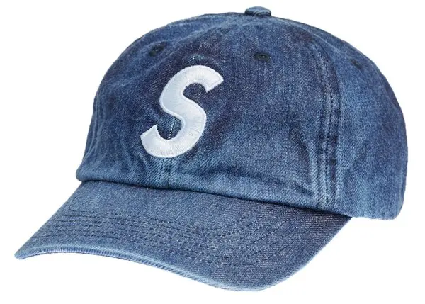 Supreme Kevlar Denim S Logo 6-panel Cap - Indigo