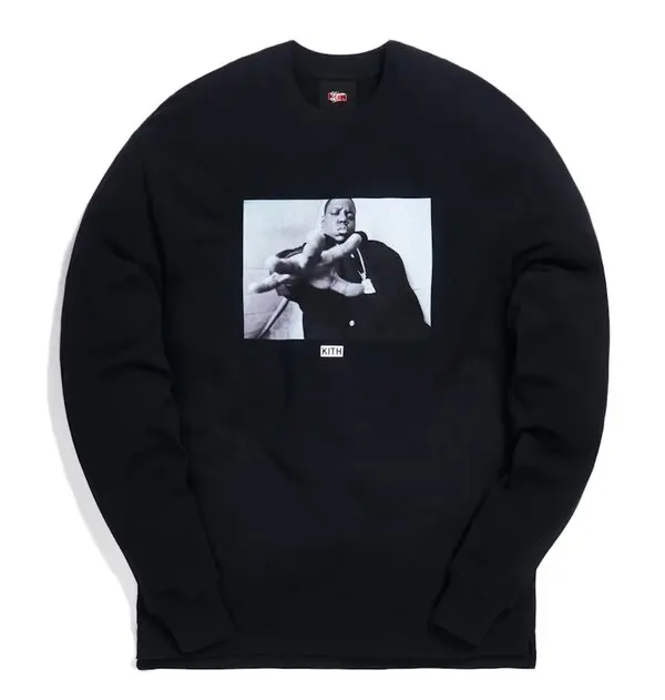 Kith X Biggie Gimme The Loot Long Sleeve Tee - Black
