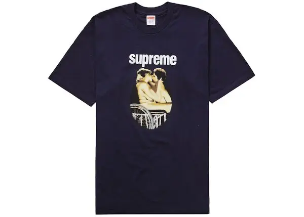 Supreme Kiss Tee Shirt - Navy Blue