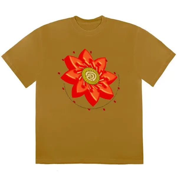 TRAVIS SCOTT Cactus Jack Flower T-shirt - Gold