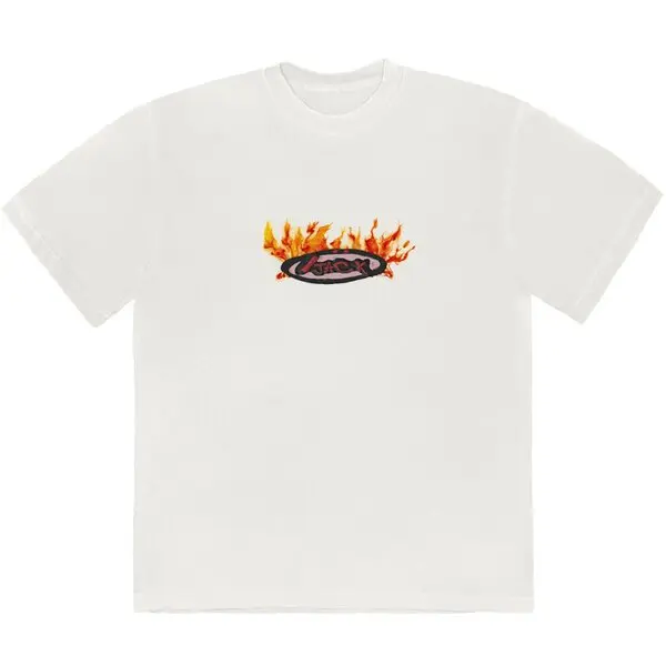 TRAVIS SCOTT Cactus Jack Flame T-shirt - Cream