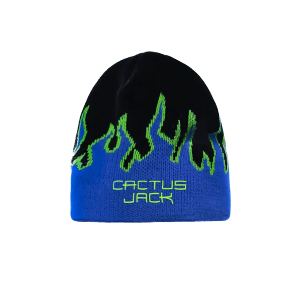 TRAVIS SCOTT Cj Digital Logo Beanie - Black/blue