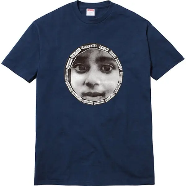 Supreme Know Your Rights Tee Shirt - Navy Blue