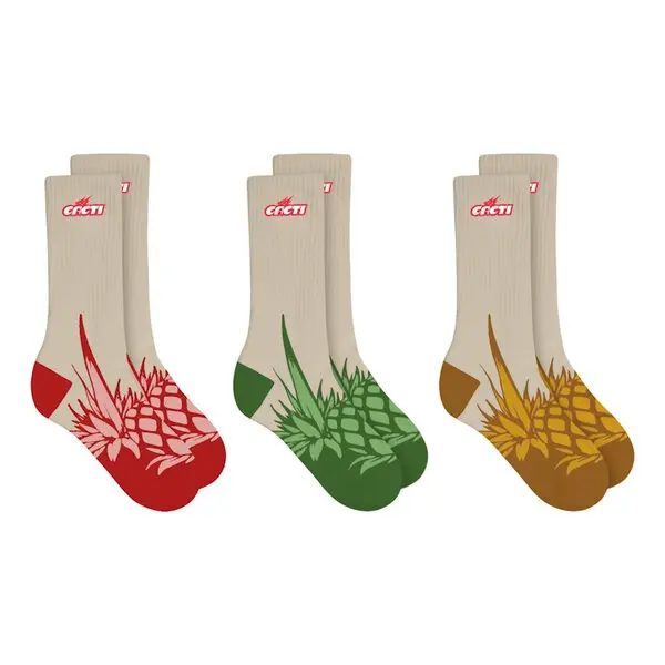 TRAVIS SCOTT Cacti Agave Crew Socks Pack Of 3 - Multicolor