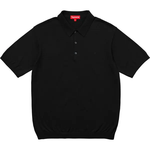 Supreme Knit Polo Shirt - Black