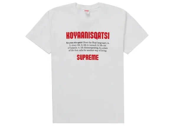 Supreme Koyaanisqatsi Tee Shirt - White