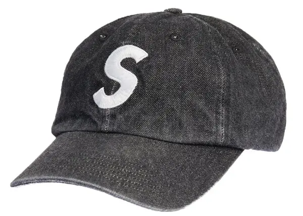 Supreme Kevlar Denim S Logo 6panel Cap - Black