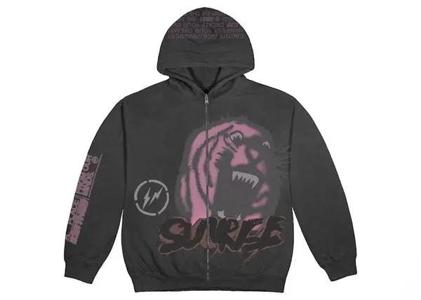 TRAVIS SCOTT Cactus Jack For Fragment Sunrise Zip Up Hoodie - Black
