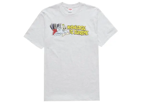 Supreme Knowledge Tee Shirt - Ash Grey