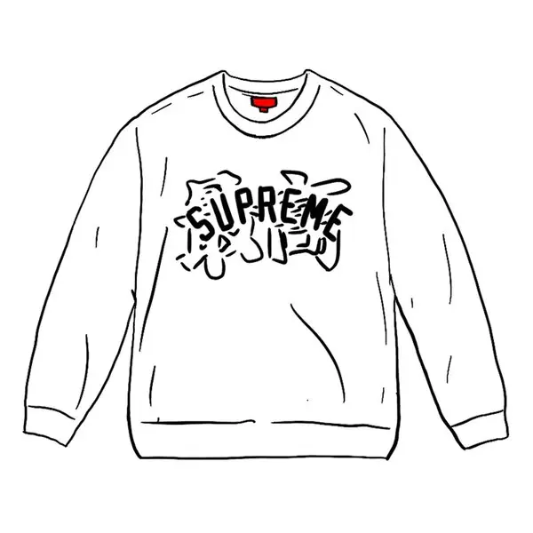 Supreme Crewneck Sweatshirt With Kanji Logo - White