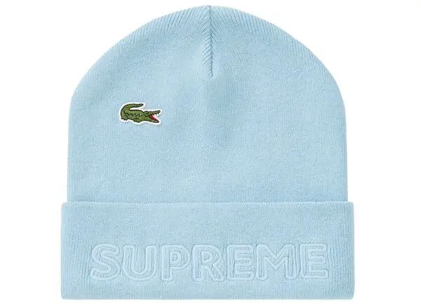Supreme Lacoste Beanie - Light Blue