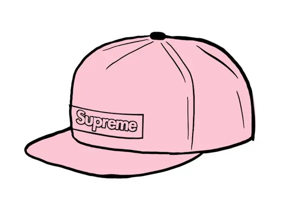 Supreme Kaws Chalk Logo 5-panel Cap - Pink