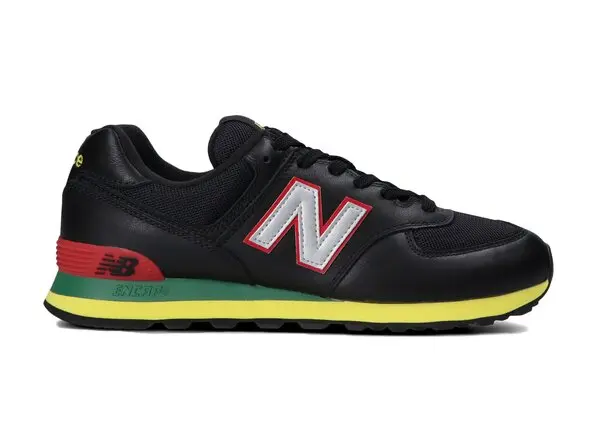 NEW BALANCE 574 Tokyo Limited Edition Rasta Sneakers - Black/red/yellow
