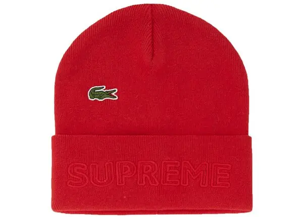 Supreme Lacoste Beanie - Red
