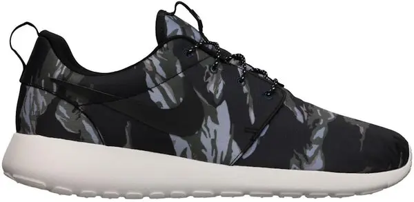 Nike Roshe Run Tiger Camo Sneakers - Black/sail