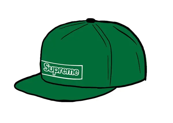 Supreme Kaws Chalk Logo 5-panel Cap - Green