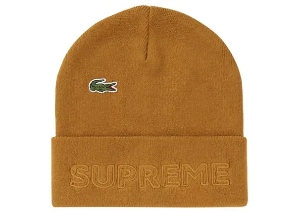 Supreme Lacoste Beanie - Gold