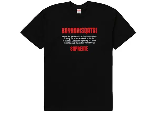 Supreme Koyaanisqatsi Tee Shirt - Black