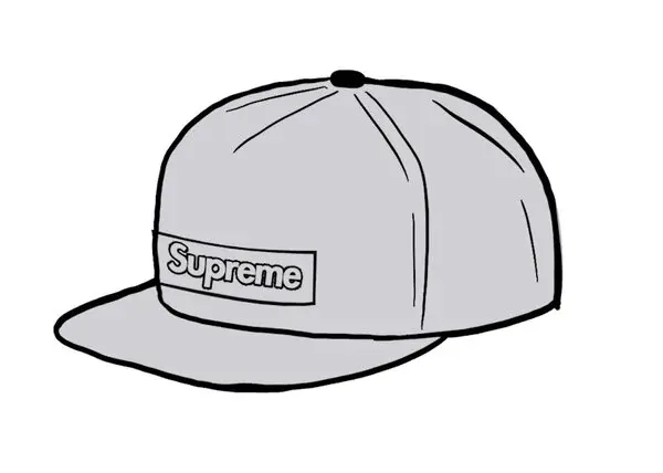 Supreme Kaws Chalk Logo 5-panel Cap - Grey