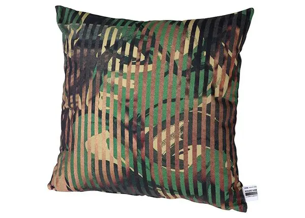 MEDICOM TOY X Sync Kosuke Kawamura Camouflage Square Cushion - Green Camo