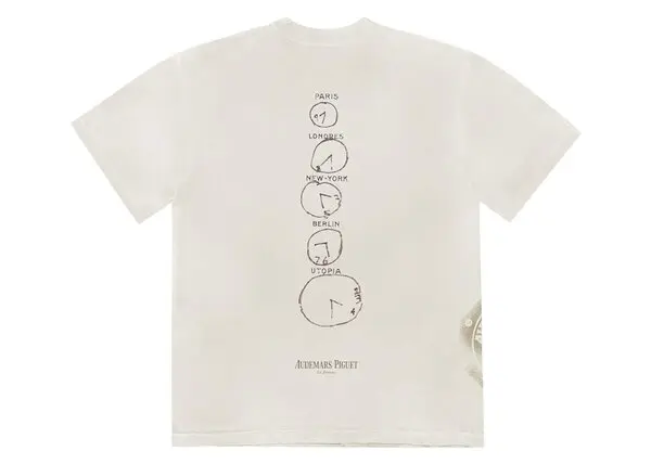 TRAVIS SCOTT Cj X Audemars Piguet Time Zones Tee Shirt - White