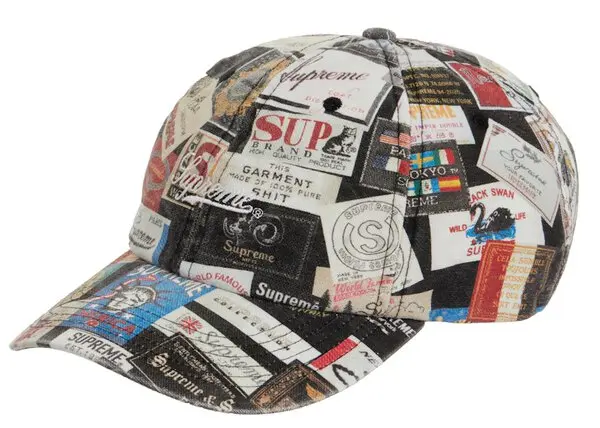 Supreme Labels 6-panel Cap - Black