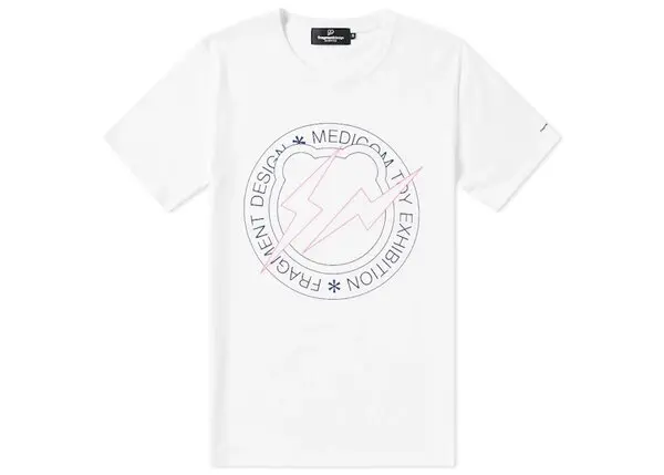 MEDICOM TOY X Fragment Design Circle Logo Bearbrick Tee Shirt - White