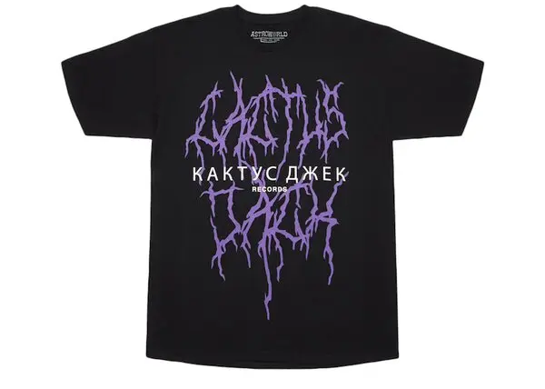 TRAVIS SCOTT Dj Screw Lightning Tee Shirt - Black