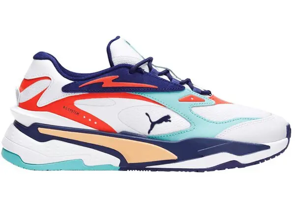 PUMA Rs-fast Courtside Sneakers - White/angel Blue/elektro Blue