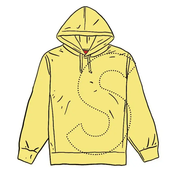 Supreme Laser Cut S Logo Hooded Sweatshirt - Light Lemon