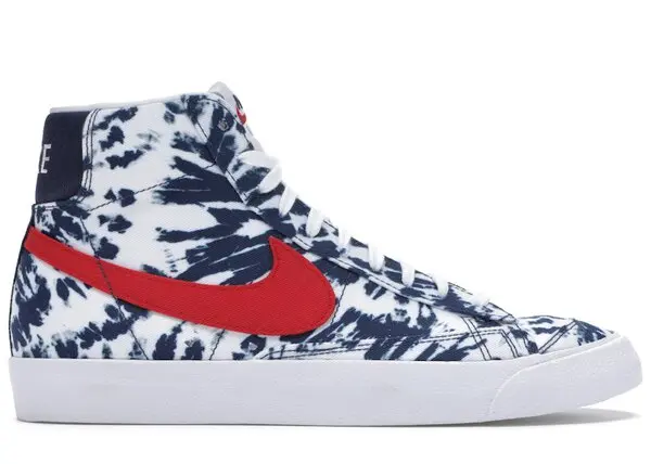 Nike Blazer Mid 77 Vintage Tie-dye Sneakers - University Red/blue Void/white
