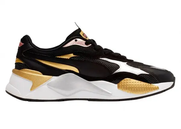 PUMA Rsx3 Metallic Rose Sneakers - Black/gold/rose Gold