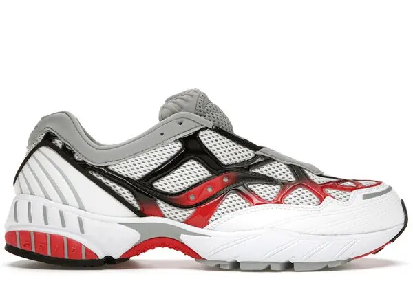 Saucony Grid Web Sneakers - White/grey/red