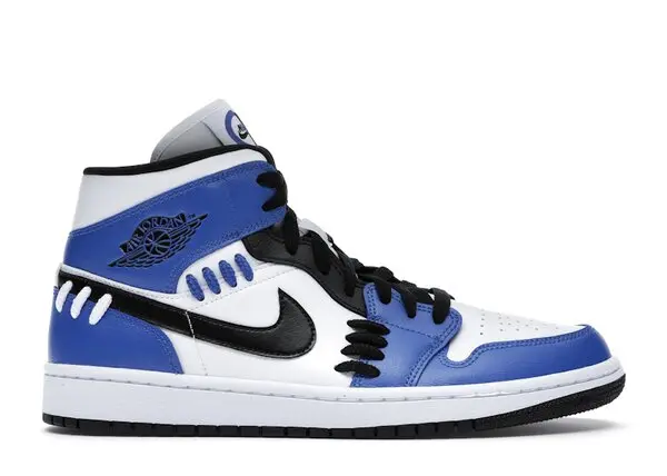 JORDAN 1 Mid Sisterhood Sneakers - Game Royal/black/white