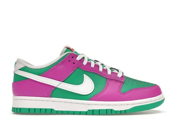 Nike Dunk Low Sneakers - Stadium Green/white/fuchsia