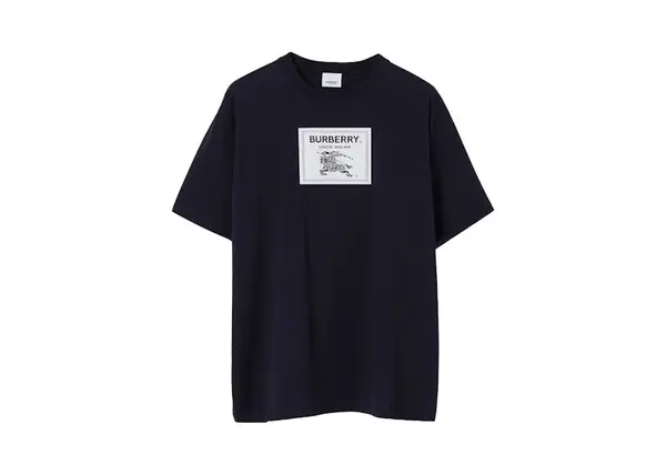 Burberry Prorsum Label Cotton T-shirt - Smoked Navy Blue