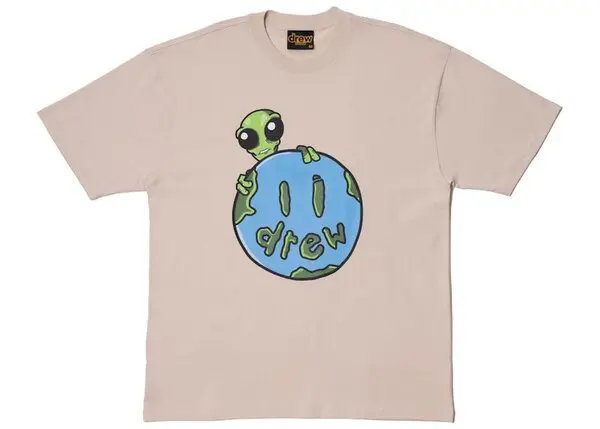Drew House Allen The Alien Short Sleeve Tee Shirt - Beige