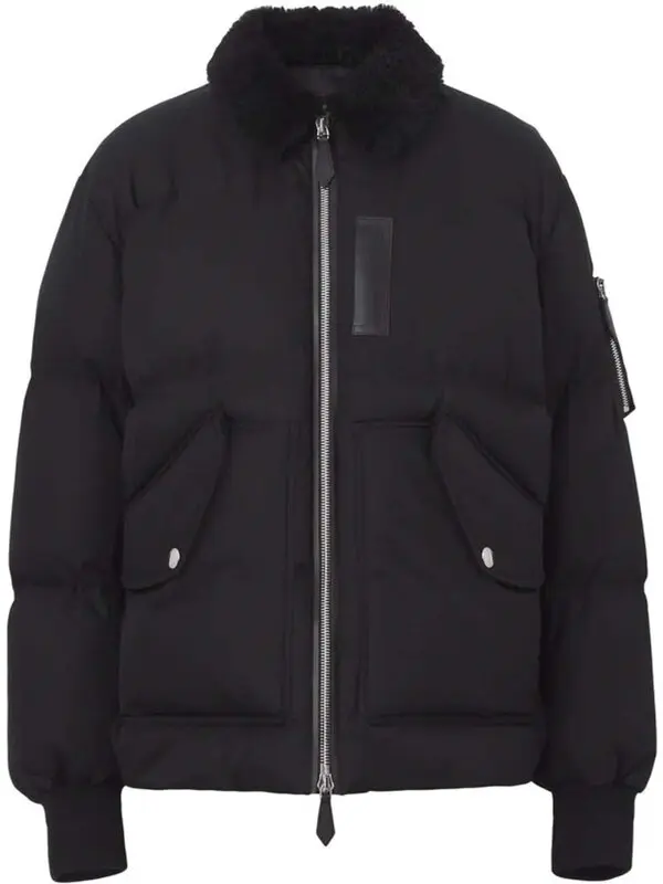 Burberry Shearling Collar Puffer Jacket