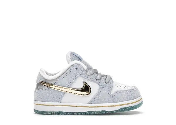 Nike Dunk Low Sean Cliver Td Sneakers - Ice Blue/white/metallic Gold