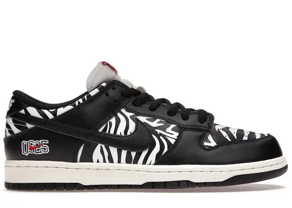 Nike Dunk Low Og Qs Quartersnacks Zebra Sneakers - Black/white