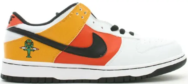 Nike Sb Dunk Low Raygun Home Sneakers - Orange Flash/blackone-colorwhite