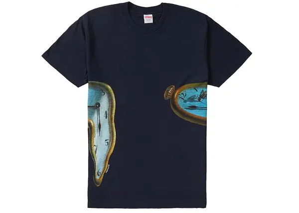 Supreme The Persistence Of Memory Tee Shirt - Navy Blue