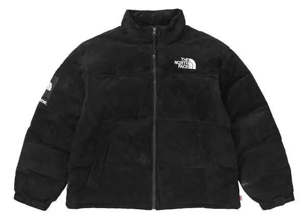 Supreme The North Face Suede Nuptse Jacket - Black