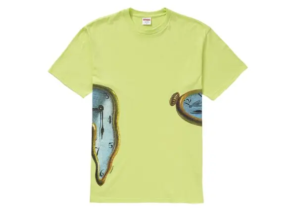 Supreme The Persistence Of Memory Tee Shirt - Neon Green