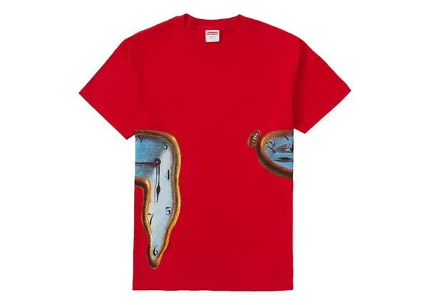 Supreme The Persistence Of Memory Tee Shirt - Red