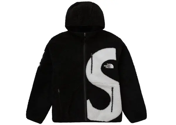 Supreme The North Face Logo Fleece Jacket - Black