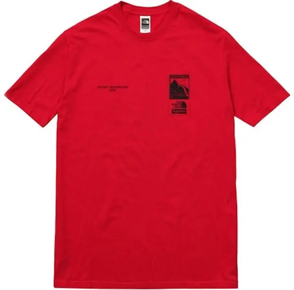 Supreme The North Face Stee Shirtp Tech Tee Shirt - Red