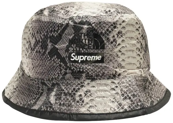 Supreme The North Face Snakeskin Packable Reversible Crusher Hat - Black