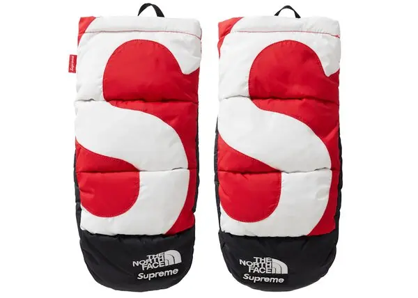 Supreme The North Face Nuptse Mittens - Red