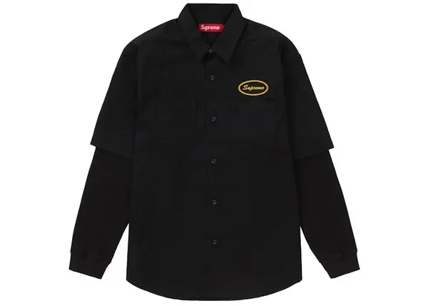 Supreme Thermal Sleeve Work Shirt - Black